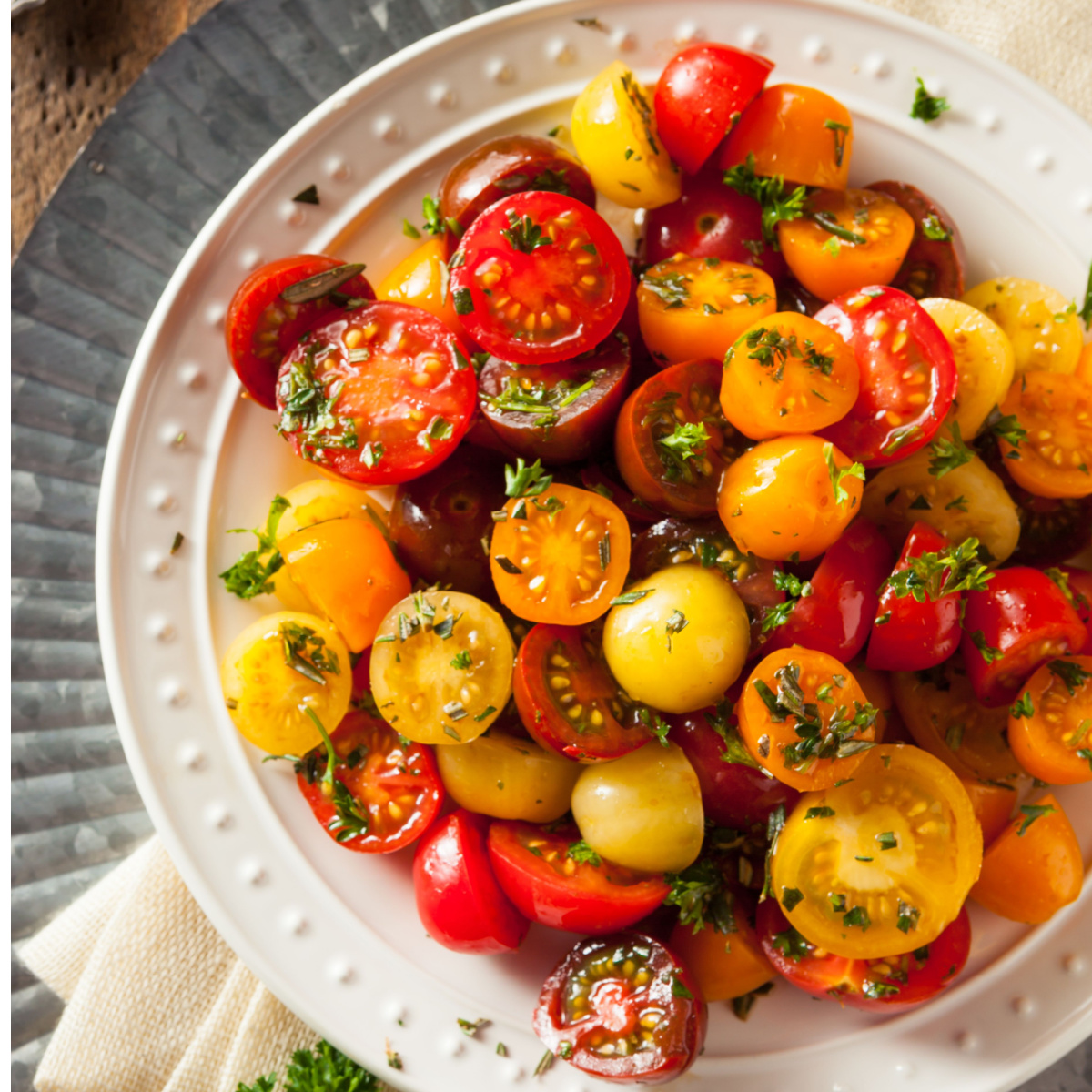 Thanksgiving Cherry Tomato Salad - An Easy Side Dish Recipe